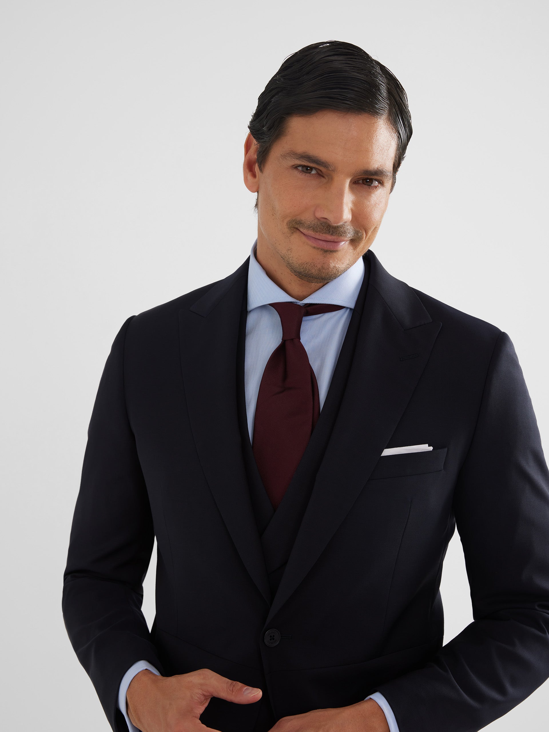 Light blue stretch jacket frock coat