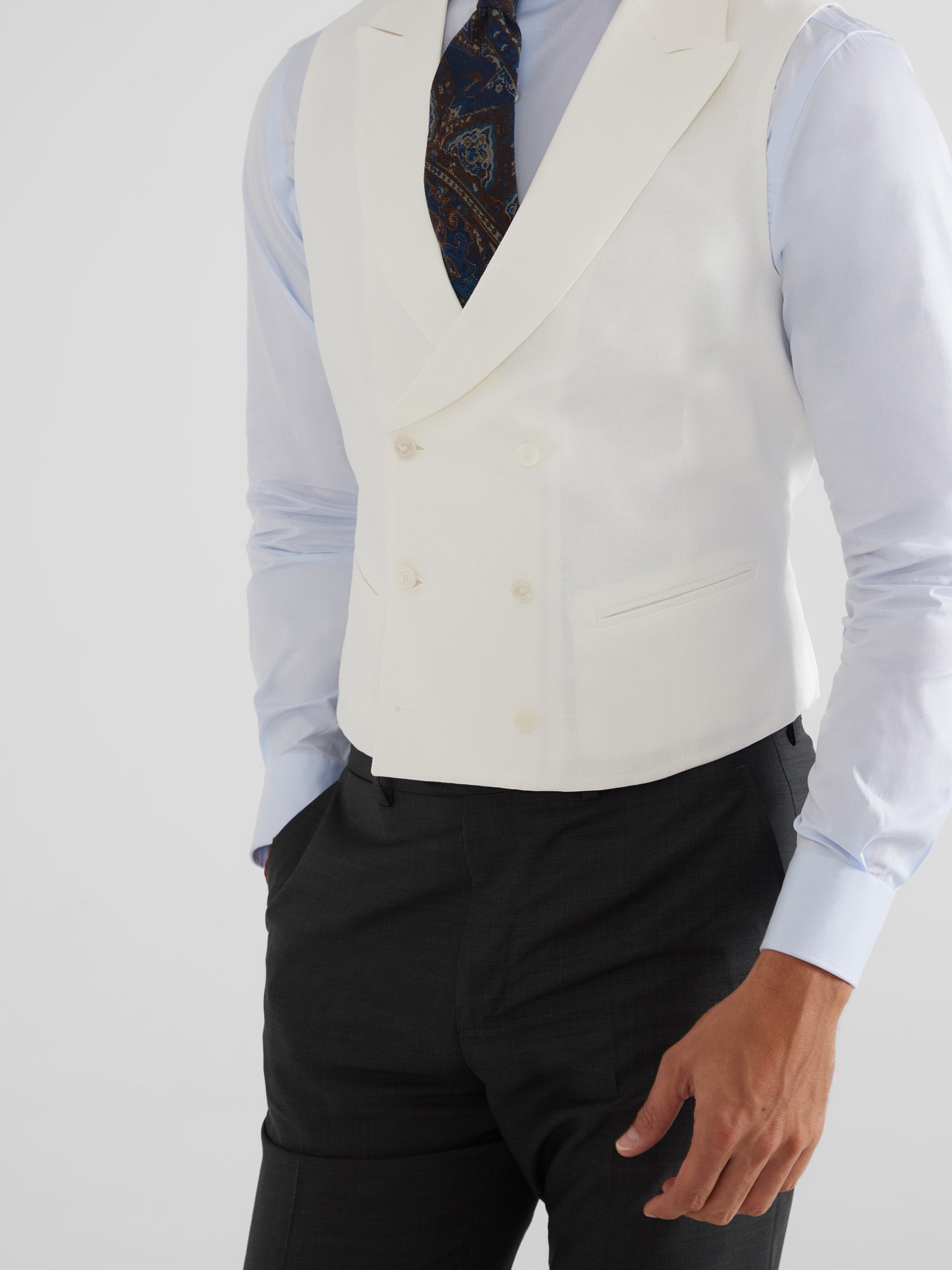 Classic off-white jacket vest