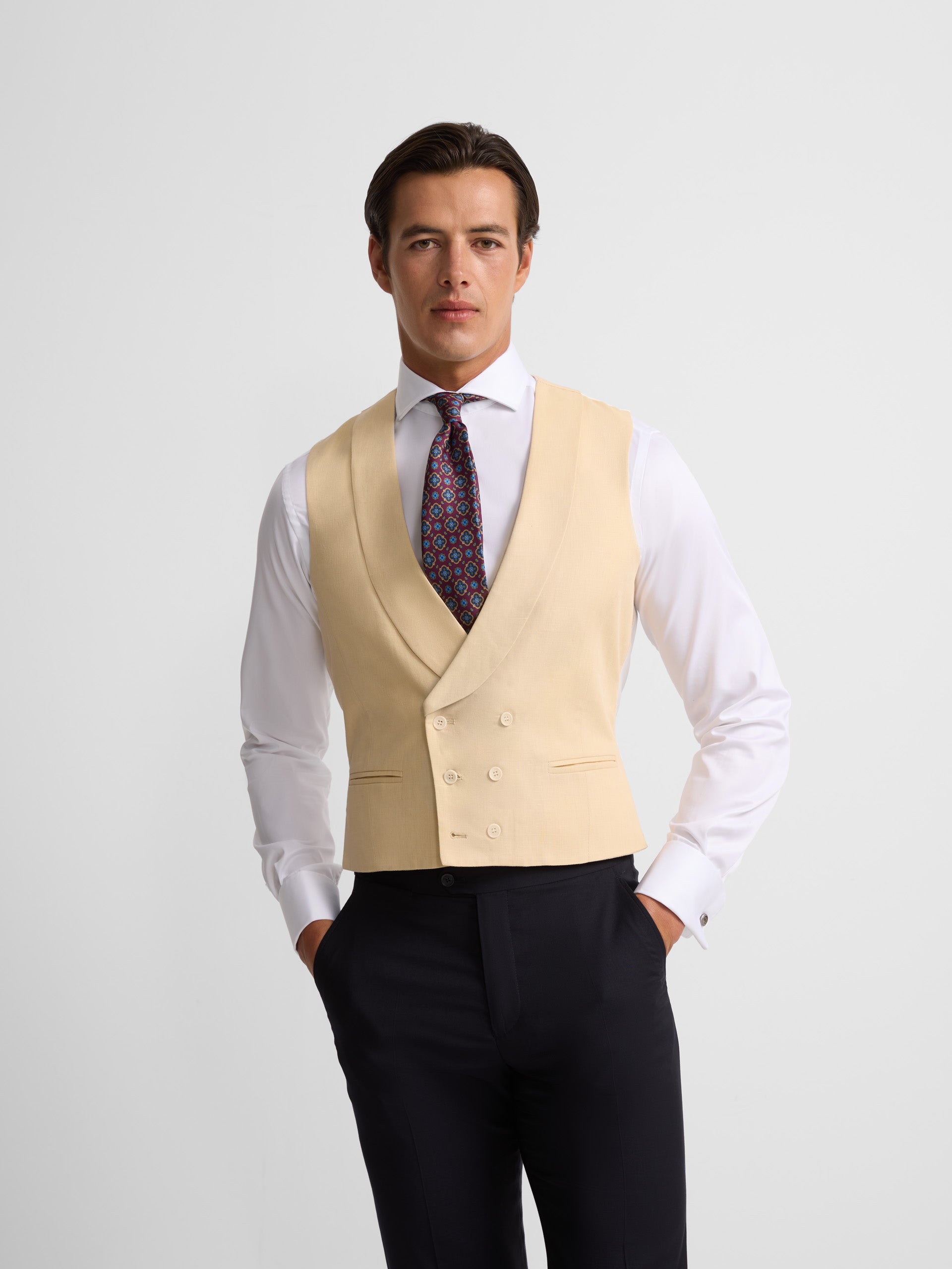 Chaleco chaque cuello redondo camel