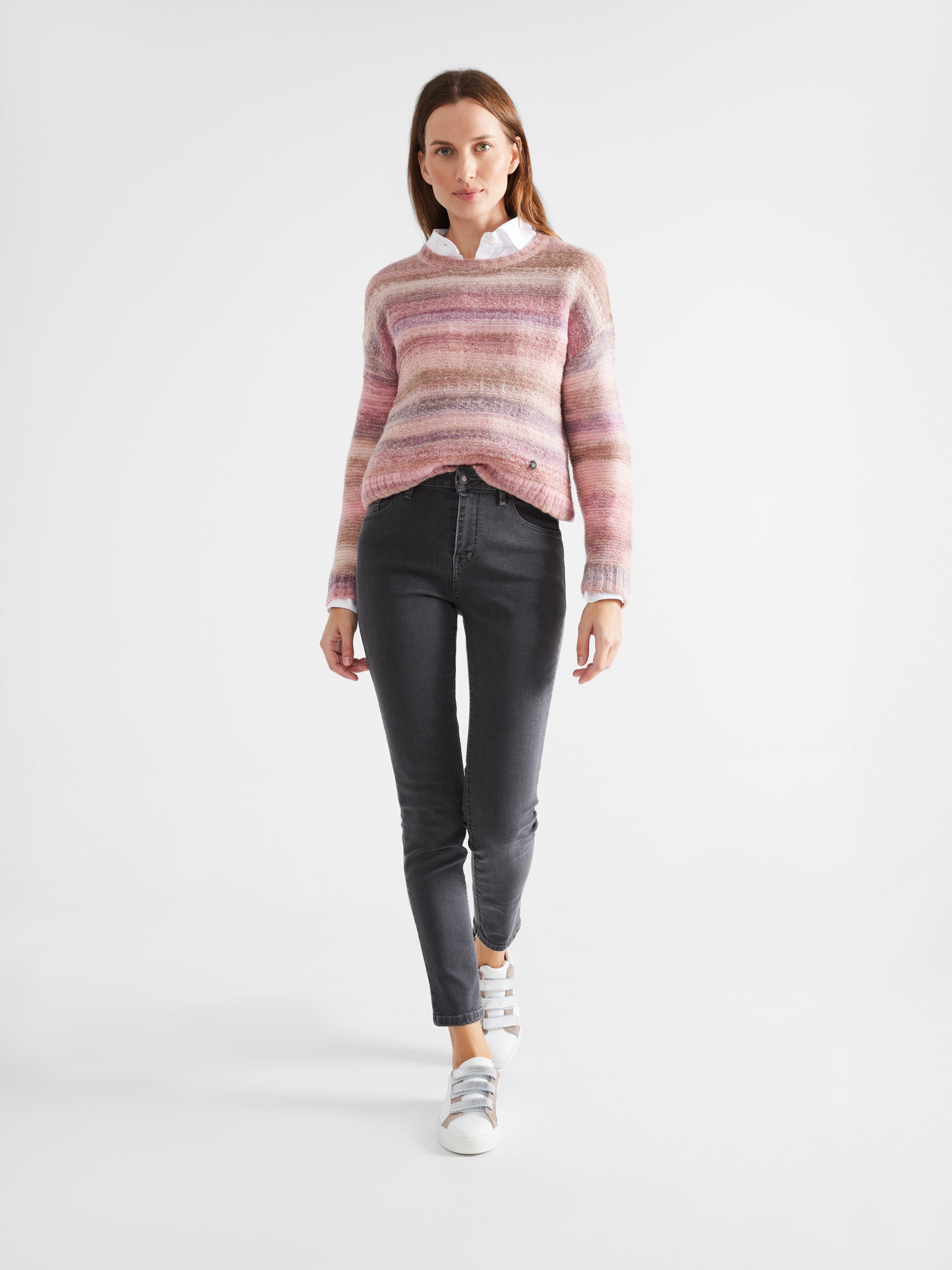 Gray slim fit women's pants