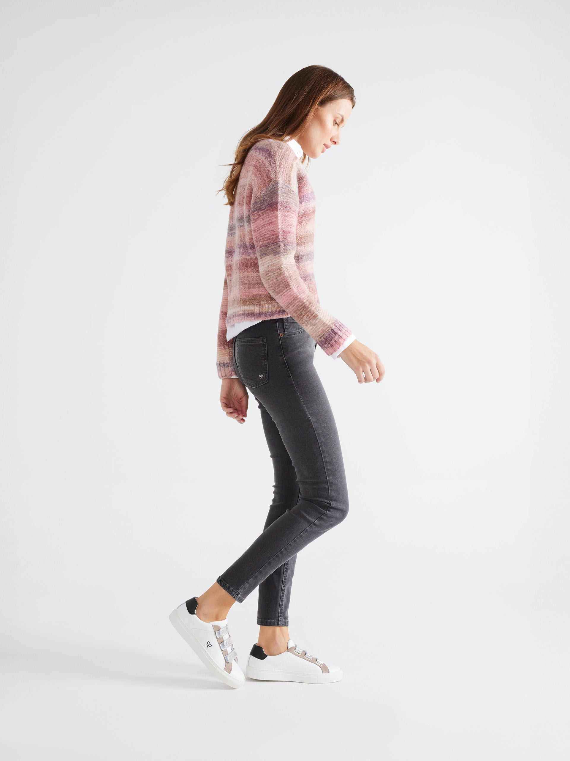 Gray slim fit women's pants