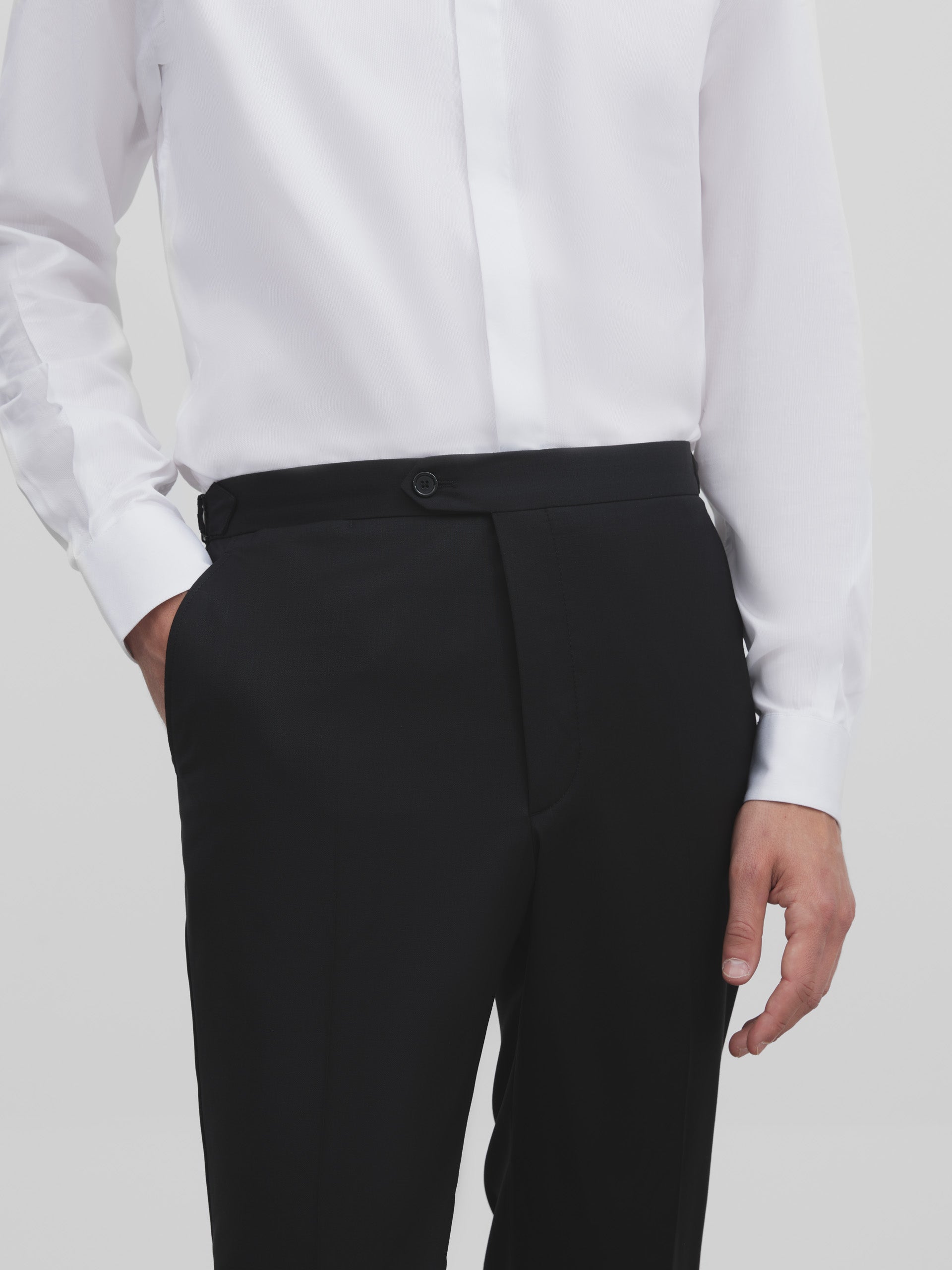 Classic Black Tuxedo Pants | SILBON