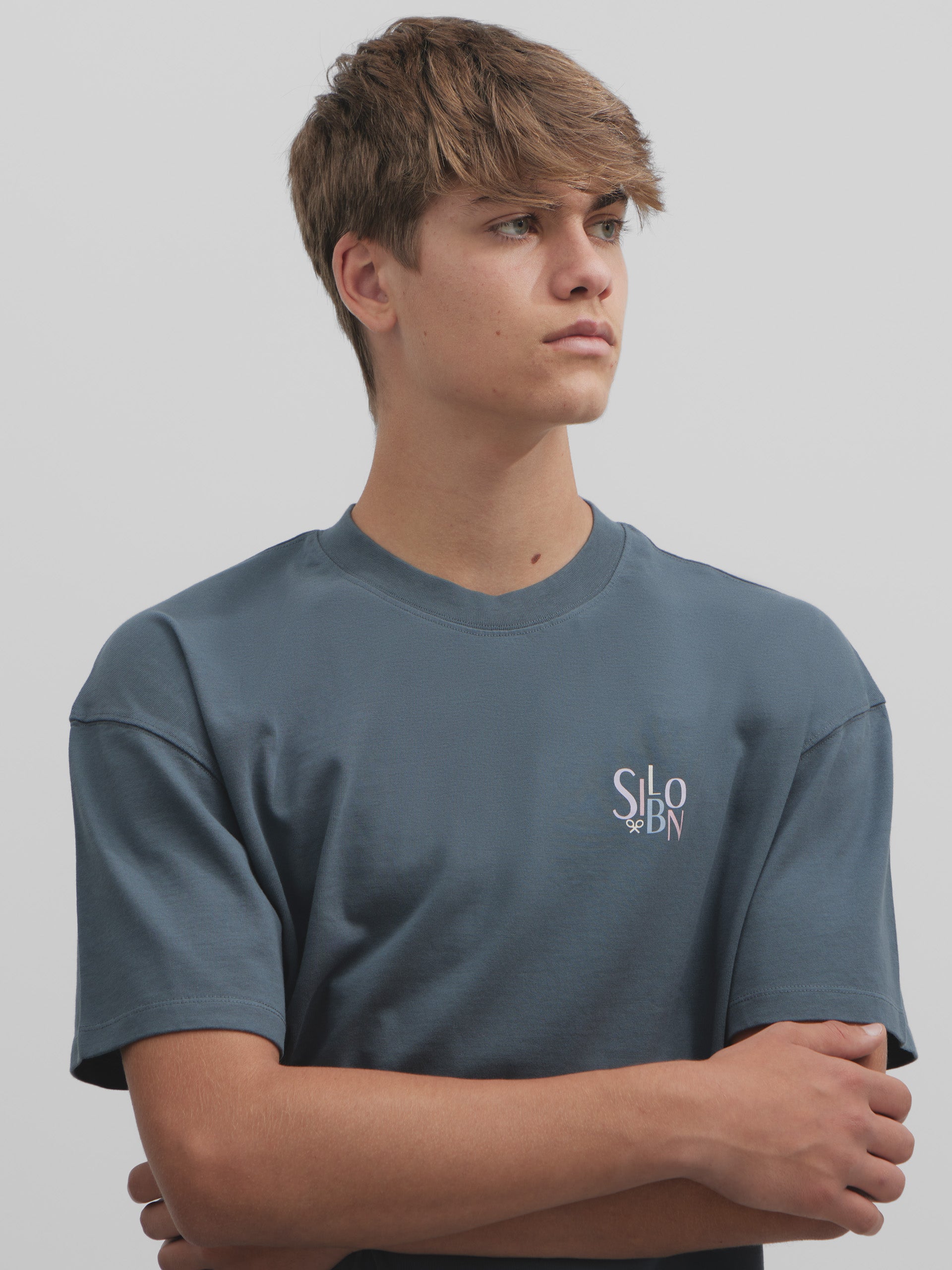 Special fit t-shirt letters petrol colors