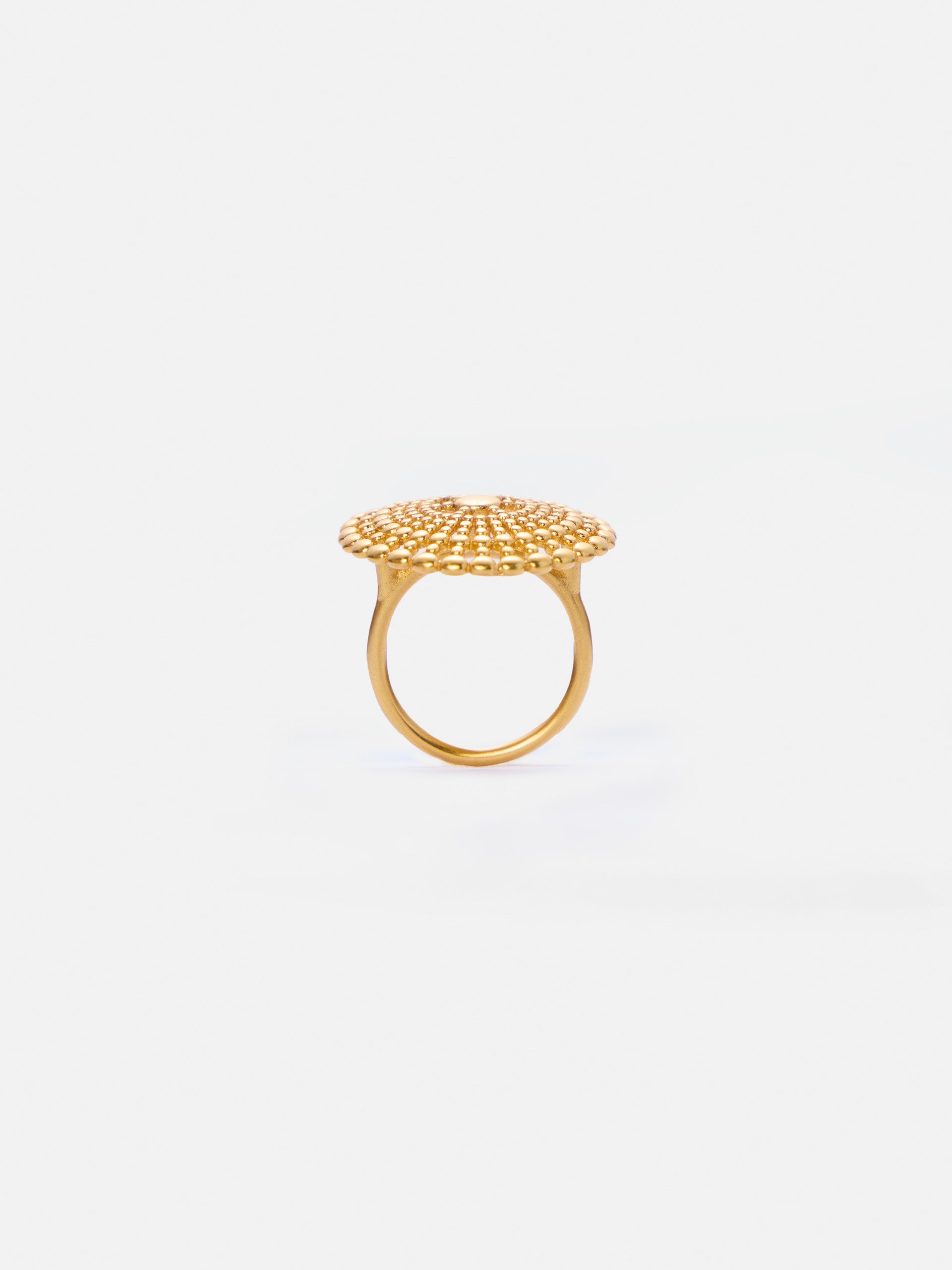 Golden sphere ring