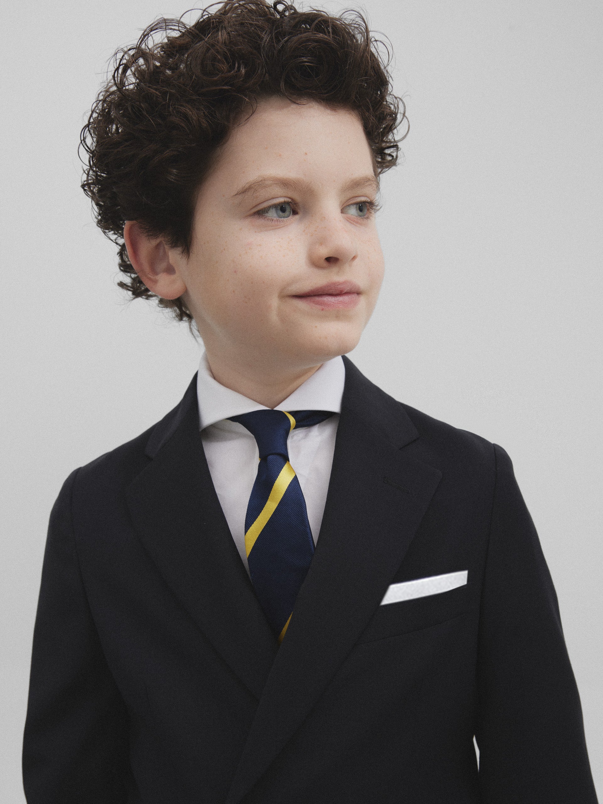 Navy blue double-breasted kids jacket