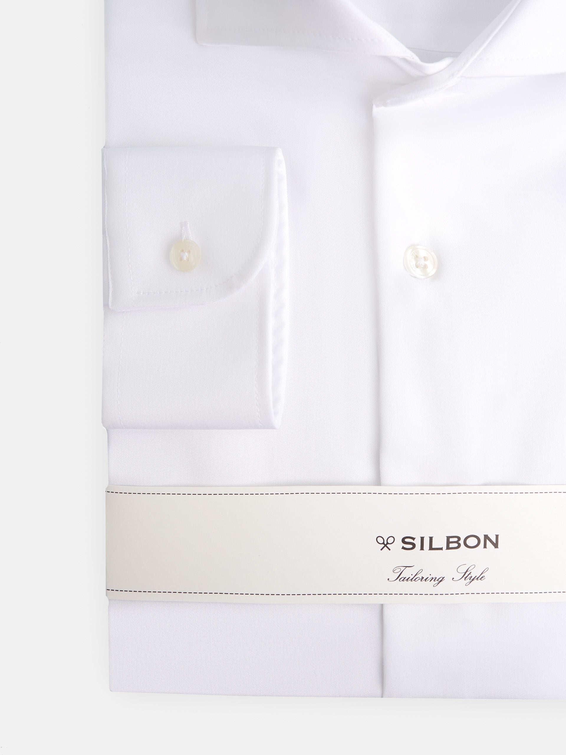 Camisa vestir blanca puño simple easy iron