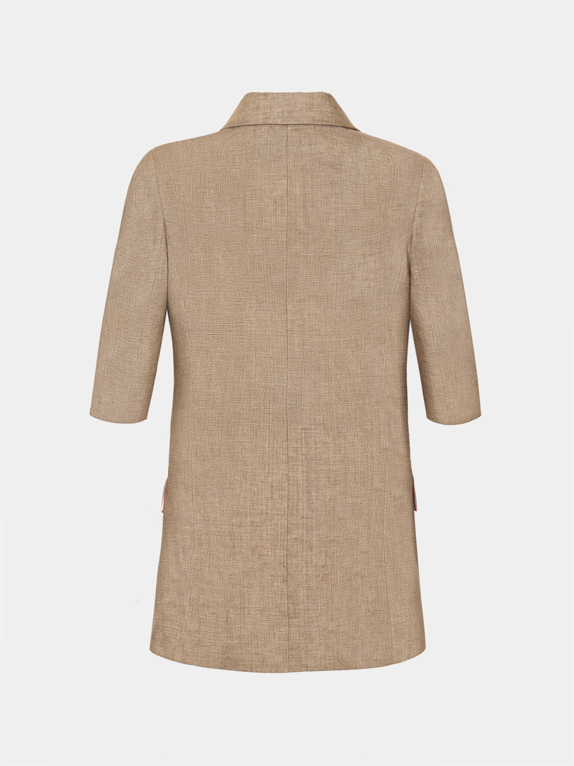 Americana woman unique lino beige medio