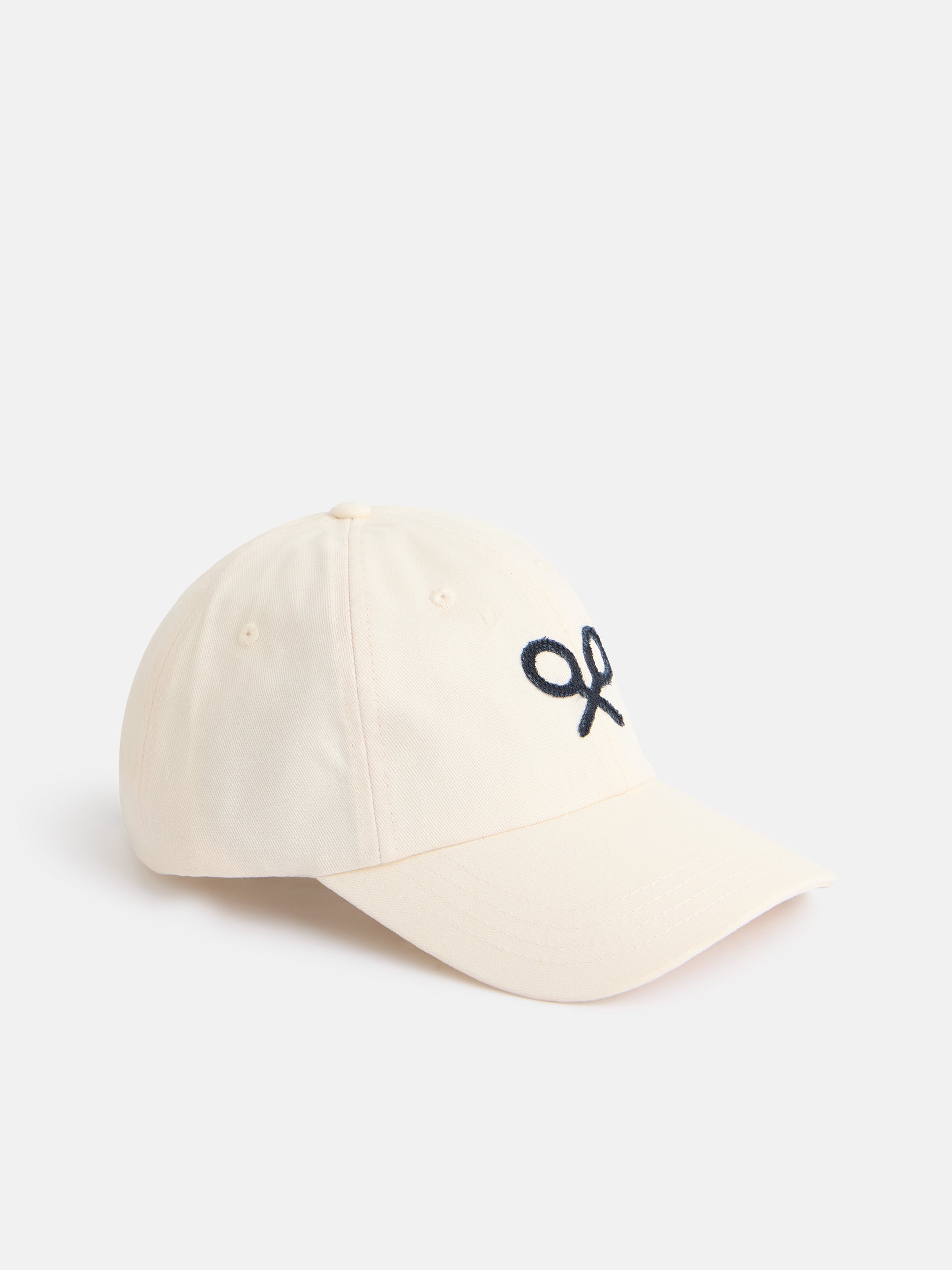 Beige half logo cap