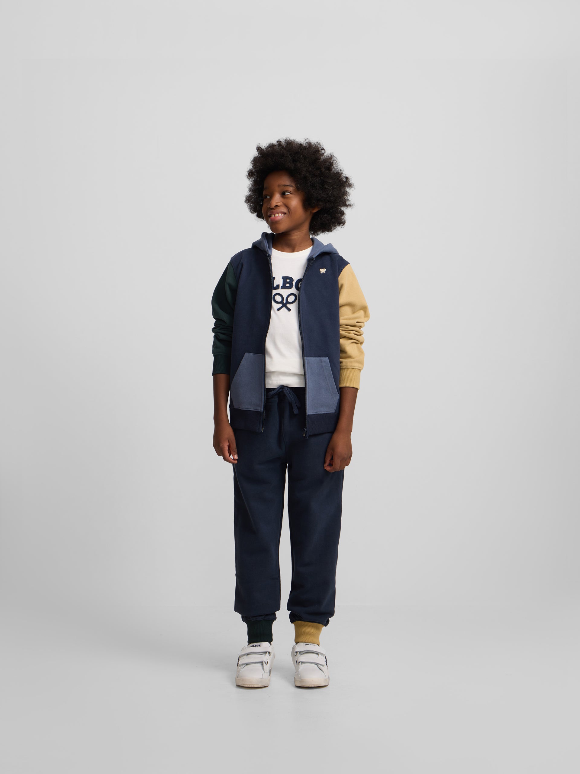 Bas de survêtement multicolores bleu marine pour enfants