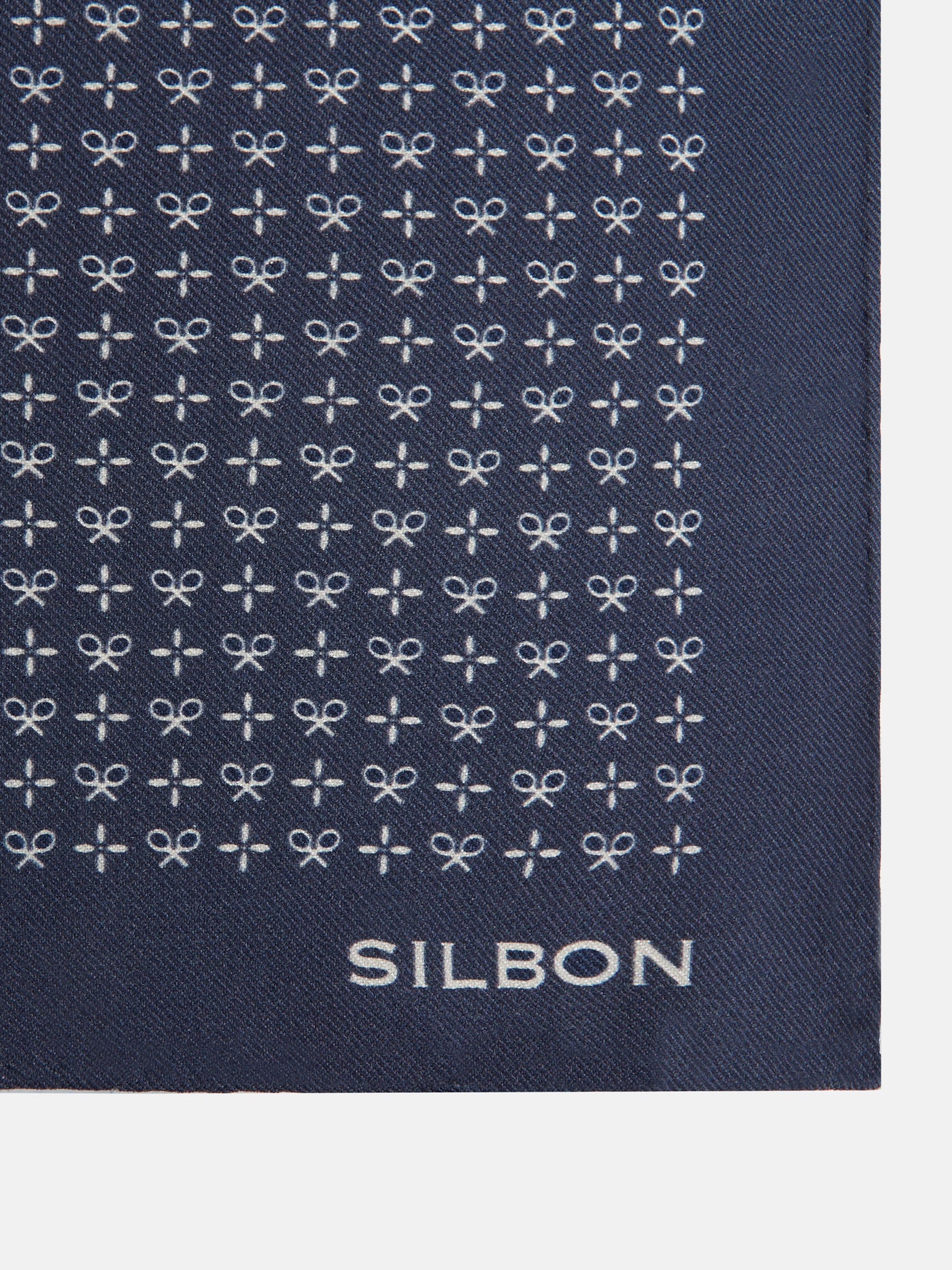 Navy blue logos and motifs scarf
