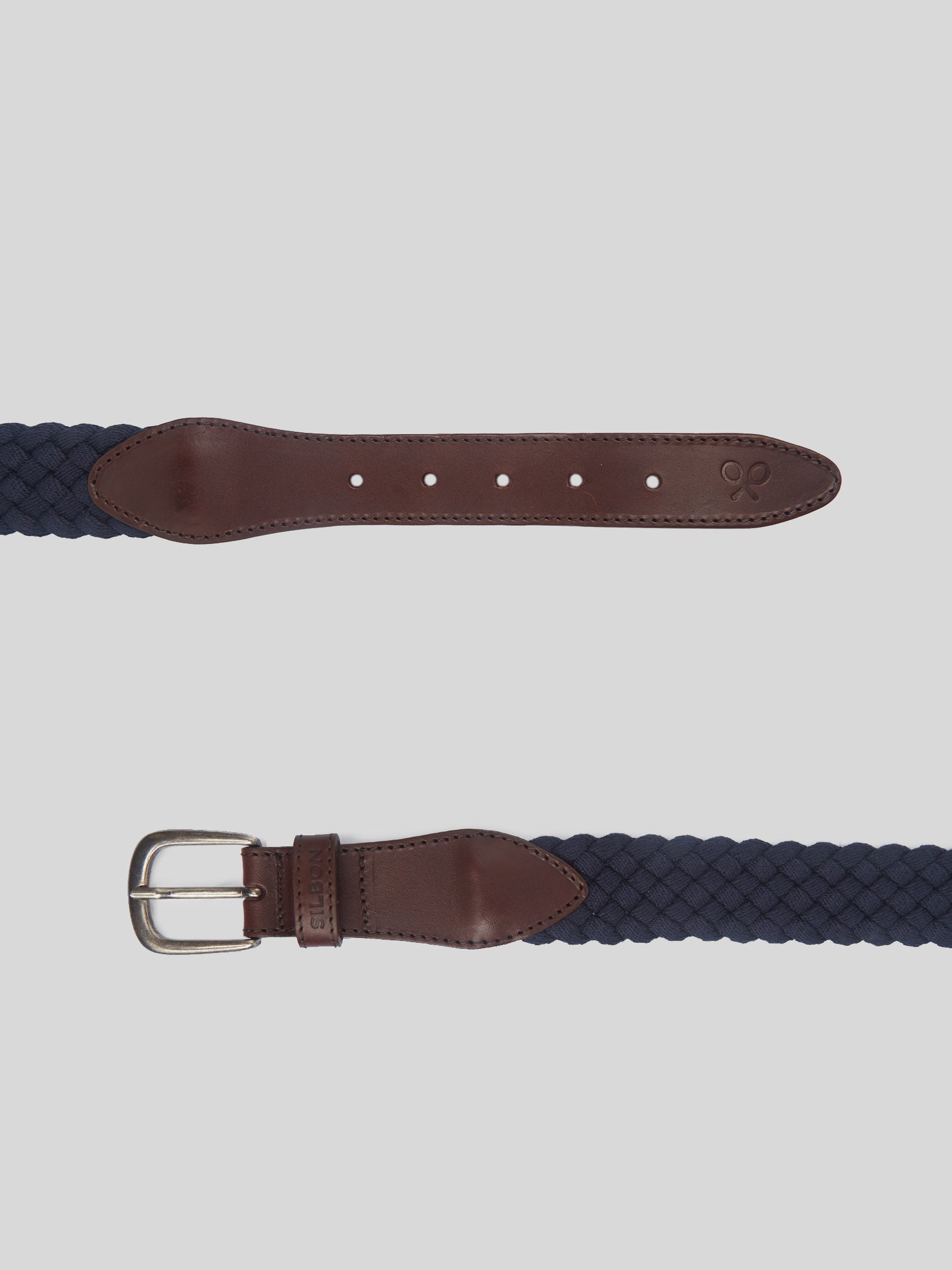 Navy braided belt