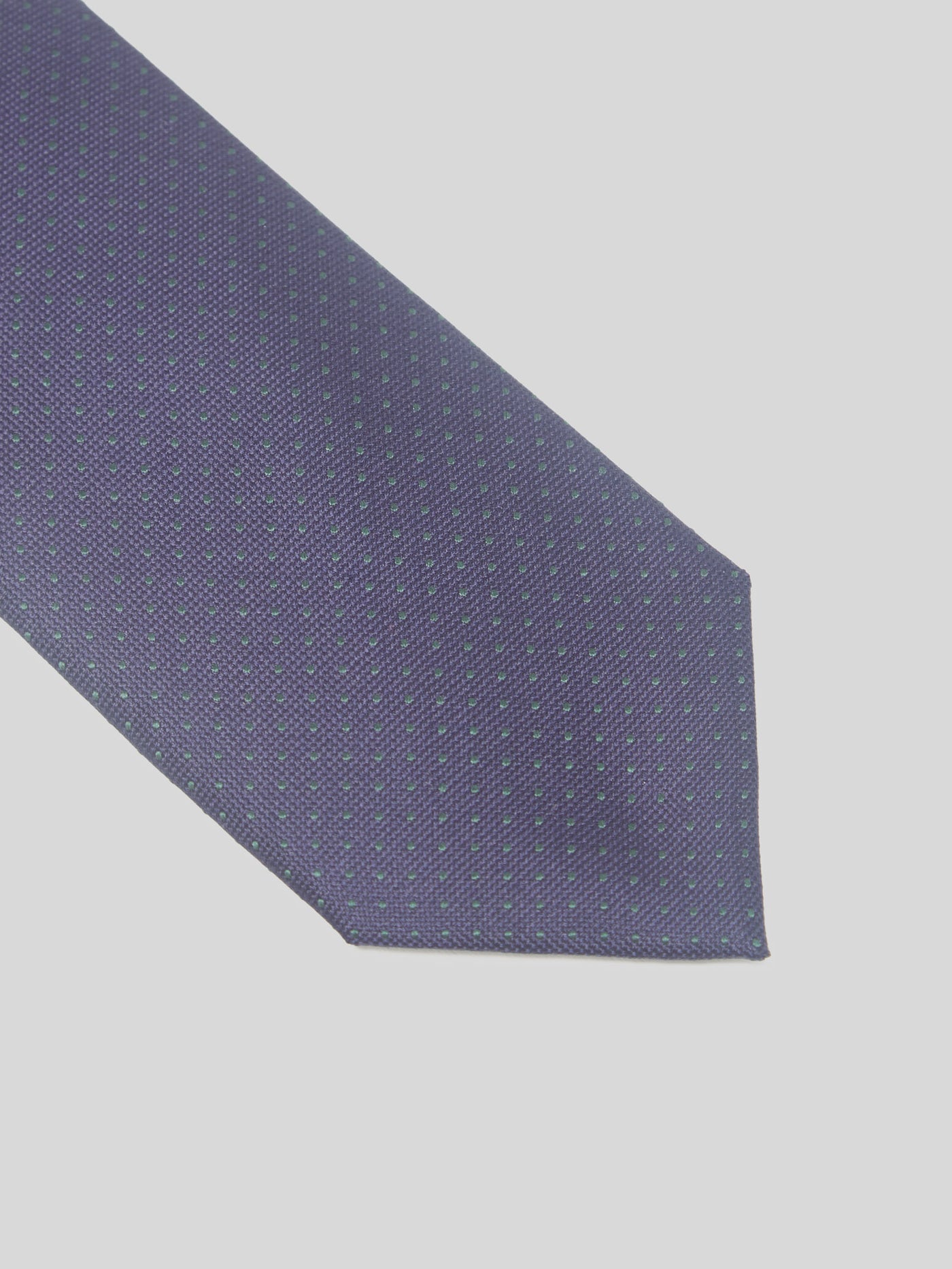 Corbata classic micropuntos navy verde
